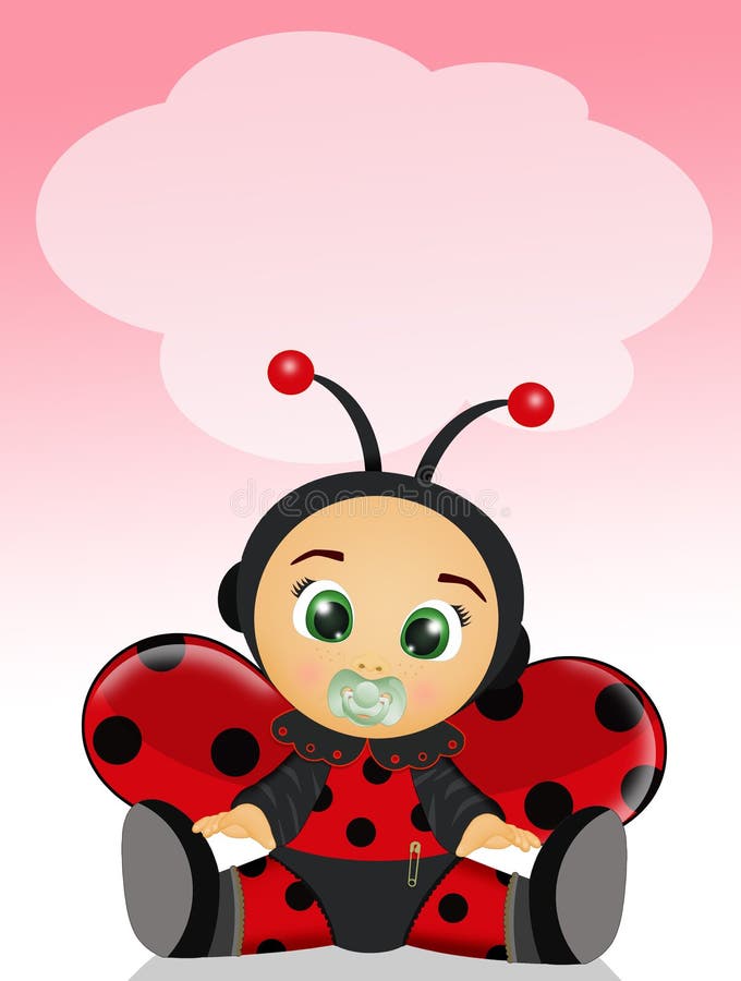 Baby Ladybug Isolated Coloring Page for Kids Stock Vector ...