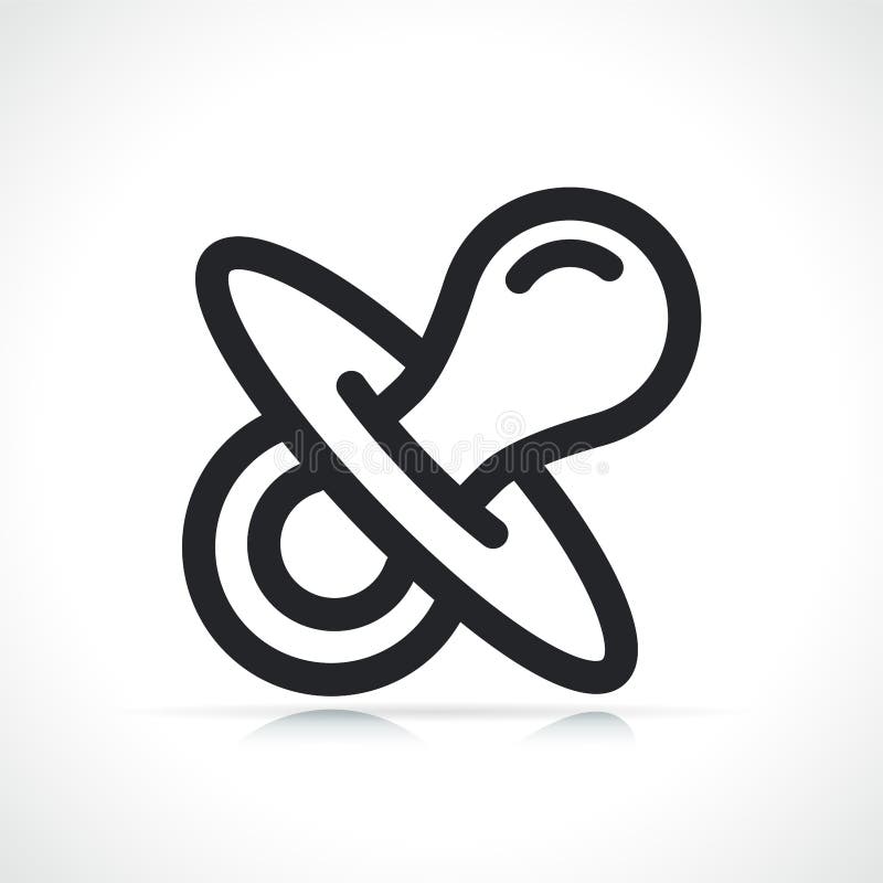 Baby Pacifier or Soother Icon Stock Vector - Illustration of nursery ...