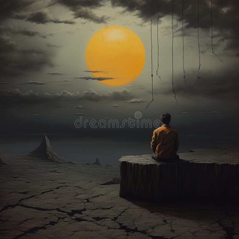 Trouble Solitude Man Stock Illustrations – 384 Trouble Solitude Man ...