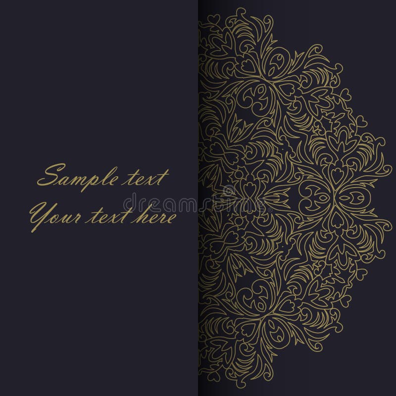 Illustration Background with Beautiful Ornaments and Strip for T Stock ...