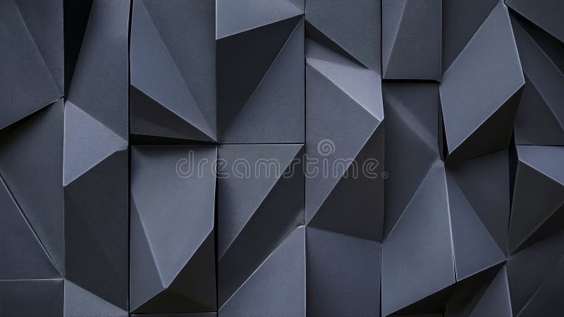 Illustration Background of a Black Wall with Abstract Triangles Stock ...