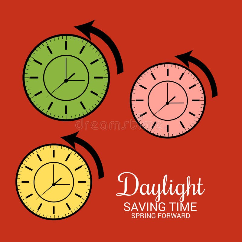 Daylight Saving Time. stock illustration. Illustration of white - 111238359