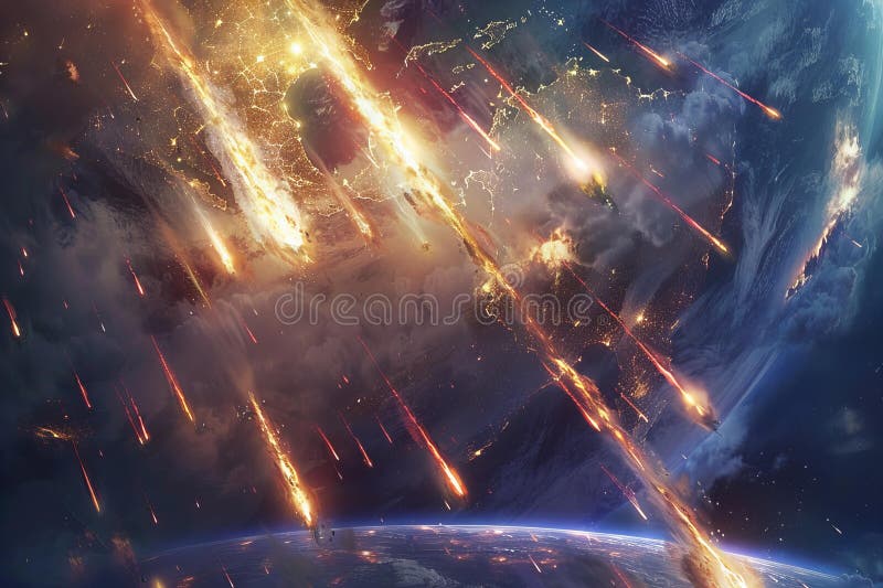 Multiple Meteorites Stock Illustrations – 15 Multiple Meteorites Stock ...