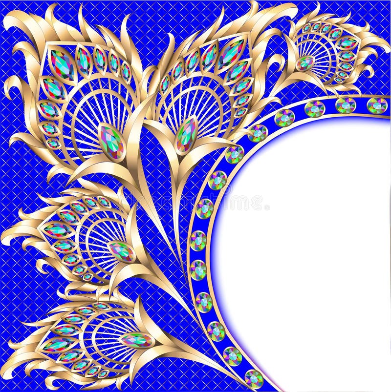 Gold Feathers Border Stock Illustrations – 329 Gold Feathers Border ...