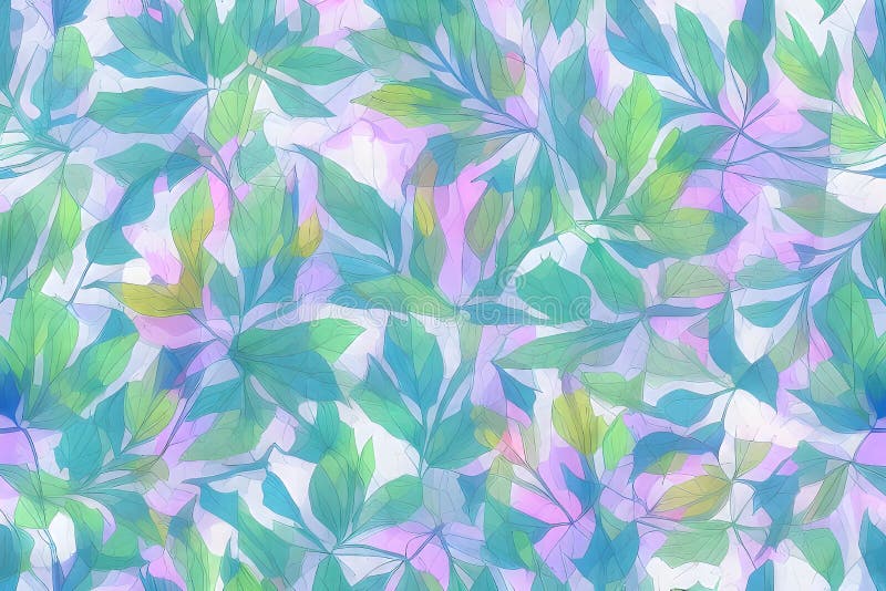 Illustration Background Image Colorful Leaves Many Forms Many Types ...