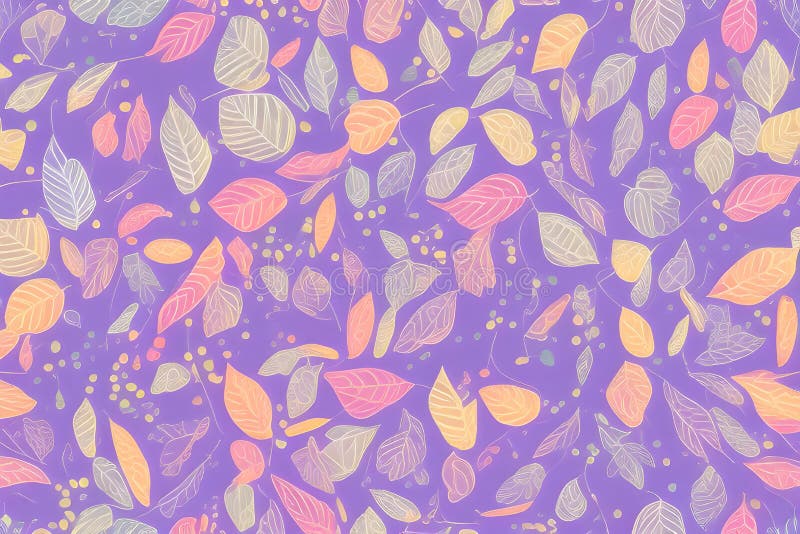 Illustration Background Image Colorful Leaves Many Forms Many Types ...