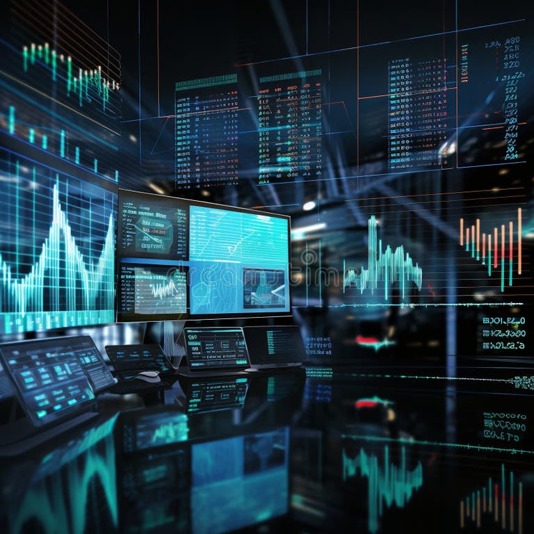 Illustration of Background Image Simulation of the Stock Exchanges ...