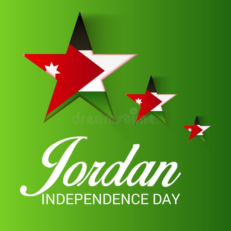 Jordan Independence Day stock illustration. Illustration of jordanian ...