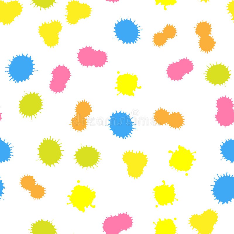 Illustration. Background of Multi-colored Blots of Ink Stock Vector ...