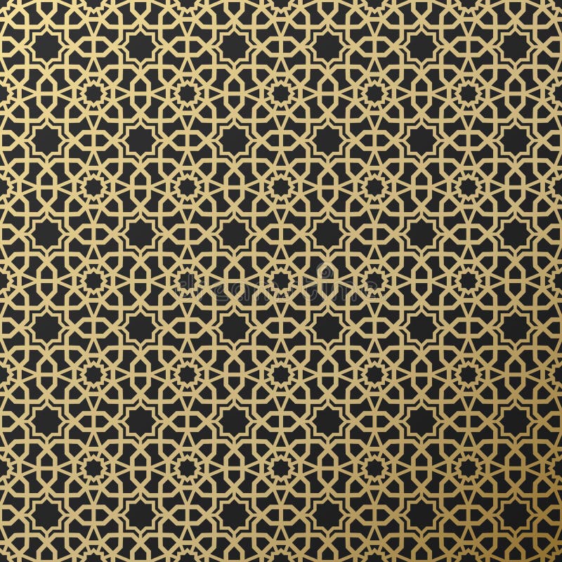 Background with Seamless Pattern in Islamic Style Stock Vector ...