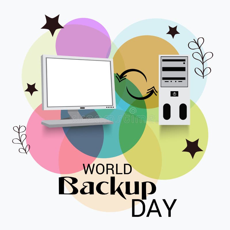 World Backup Day. stock illustration. Illustration of computer - 112550133