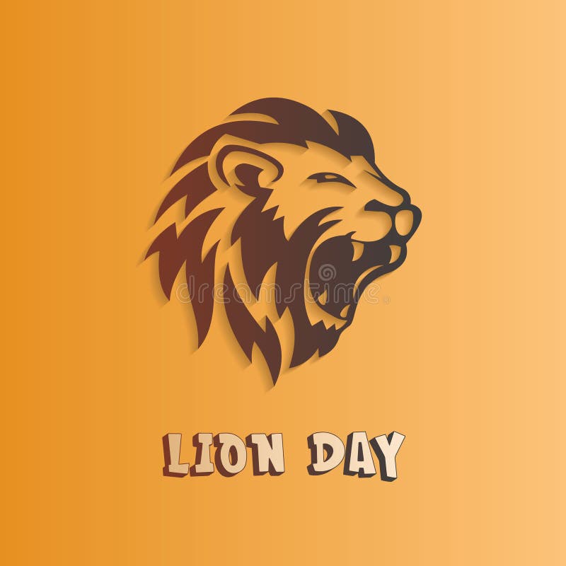 Illustration of a Background for World Lion Day. August 10th, Great for ...
