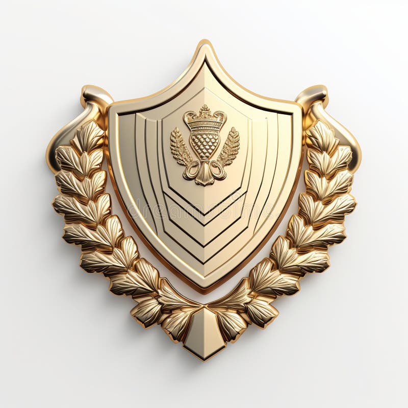 Illustration of Badge on White Background 3D Rendering, Generative Ai ...