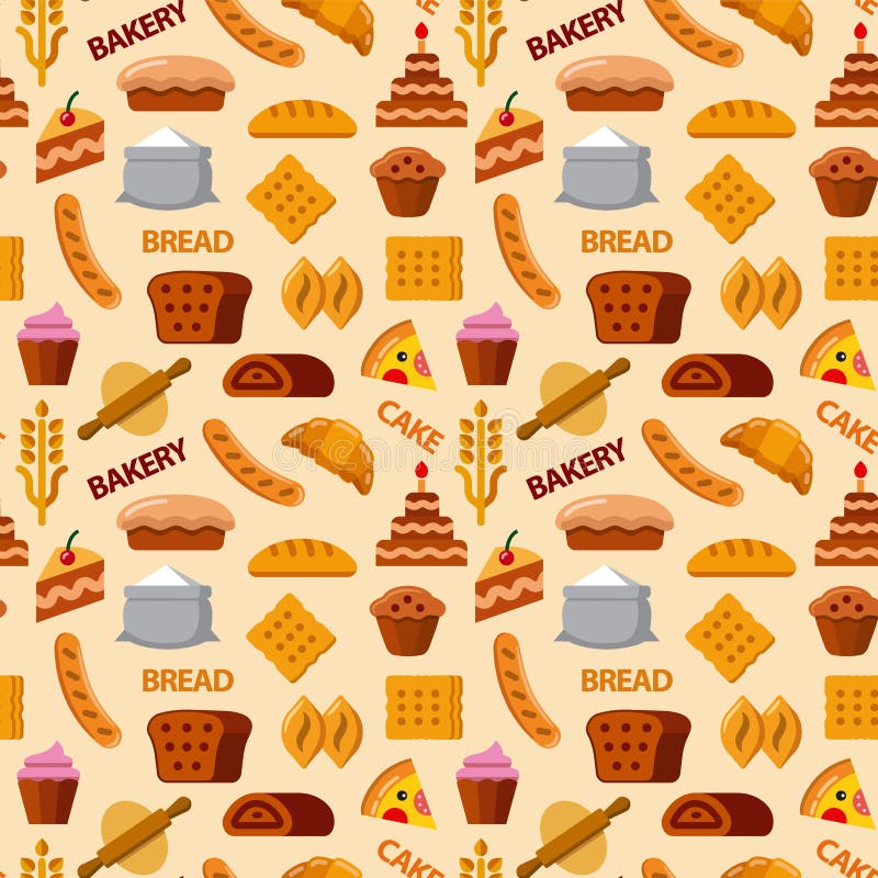 Bakery seamless pattern stock vector. Illustration of breakfast - 170410859
