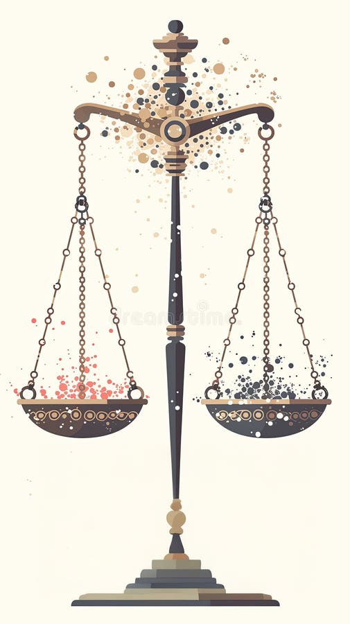 Illustration of a Balance Scale Symbolizing Gender Equality Concepts ...