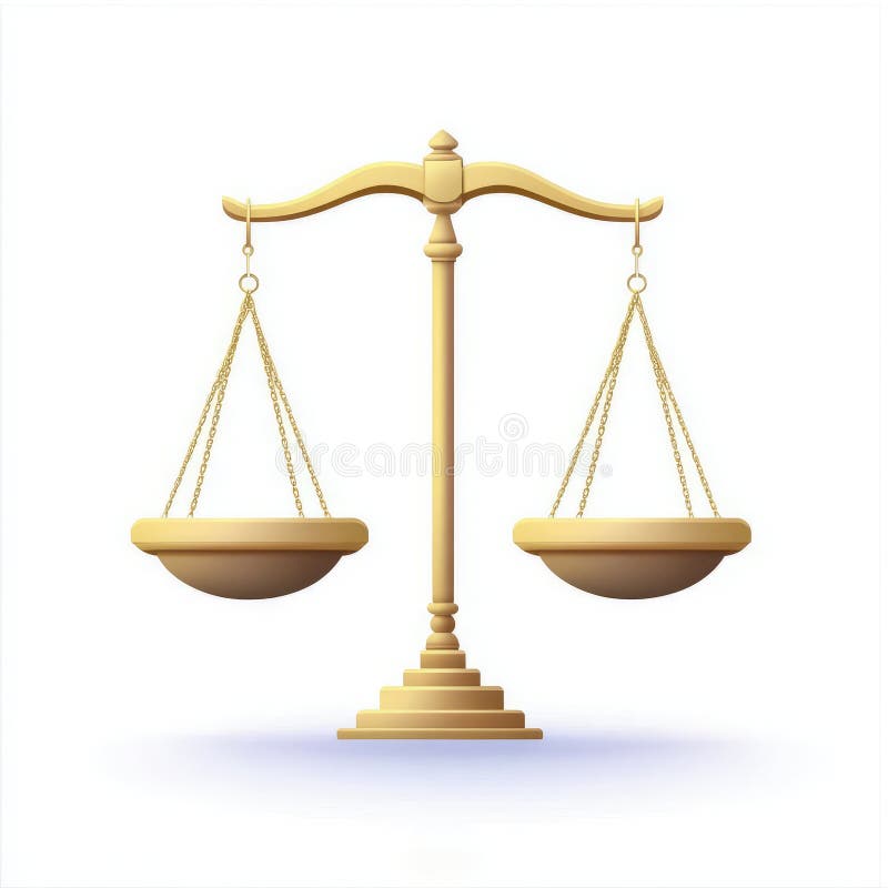 Illustration of a Balanced Scale Symbolizing Justice and Fairness in ...