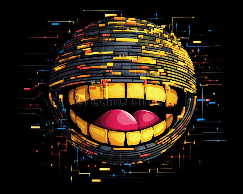 An Illustration of a Ball with a Smiley Face on it Stock Illustration ...