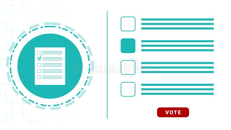 Illustration of Box with Ballot and Checkboxes on Background ...