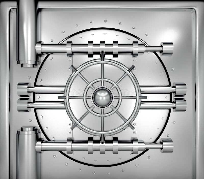 Front Of A Bank Vault