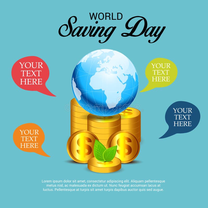 World saving day. stock illustration. Illustration of october - 101863142
