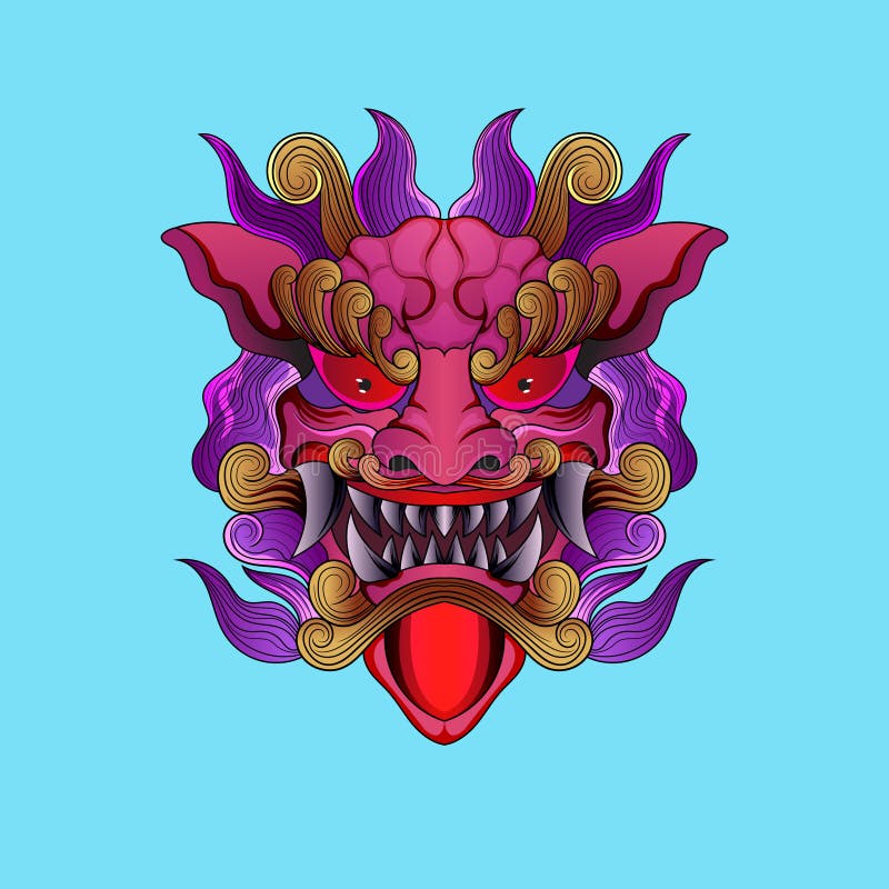 Foo Dog Chinese Lion Culture Illustration Esport Mascot Logo Stock ...