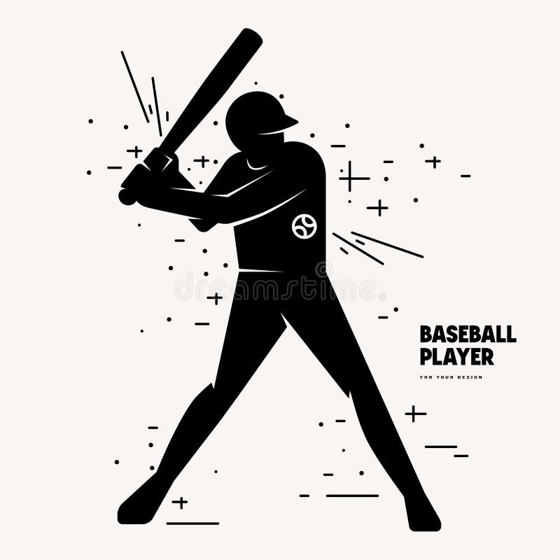 The Batter of Baseball Player is Swinging the Bat for Esport Logo ...