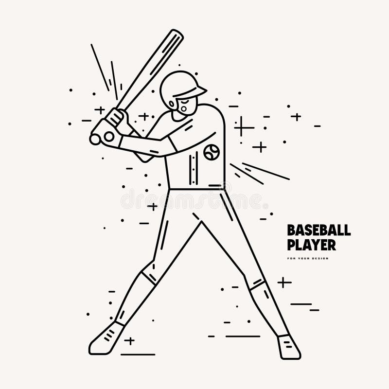 The Batter of Baseball Player is Swinging the Bat for Esport Logo ...