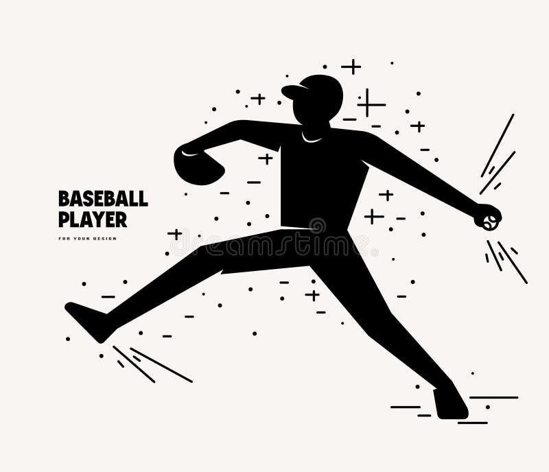 Baseball Pitcher Black White Stock Illustrations – 1,097 Baseball ...