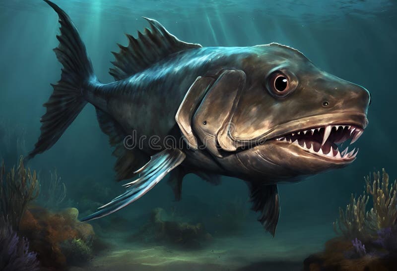 This Illustration is Based on the Artwork of a Giant Fish Stock ...