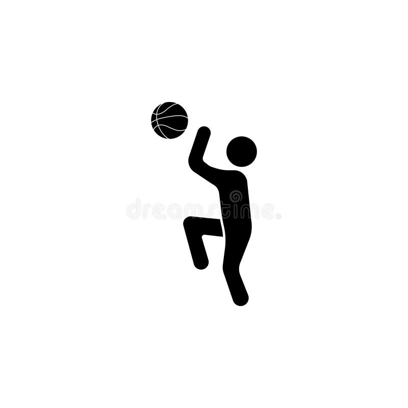 Illustration. Basketball Player Icon Stock Illustration - Illustration ...
