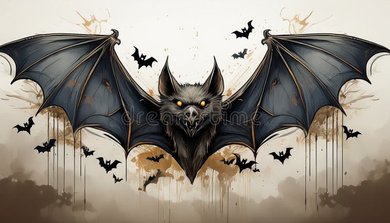 Illustration of a bat stock illustration. Illustration of cartoon ...