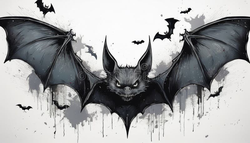 Illustration of a bat stock illustration. Illustration of effect ...