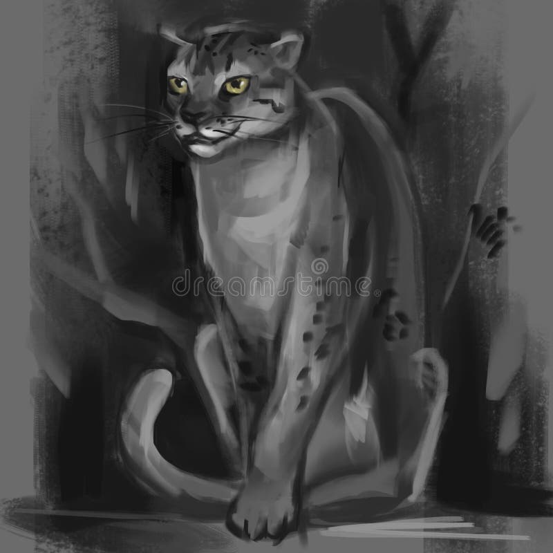 Illustration of a bay cat stock illustration. Illustration of print ...