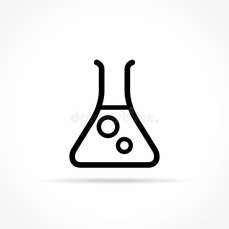 Beaker Lab Icon on White Background. Beaker Sign. Test Tube Symbol ...