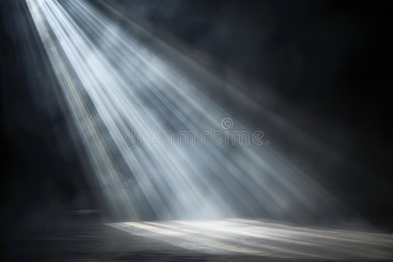 Illustration of Beam of White Light Shines Down from the Top Left ...