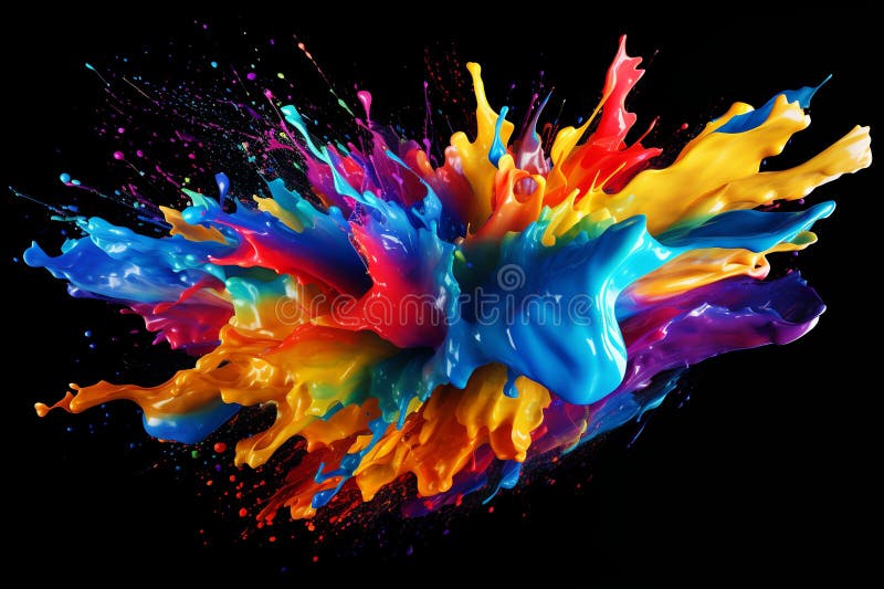 Illustration of a Beatiful Abstrack Color Explosion Background ...