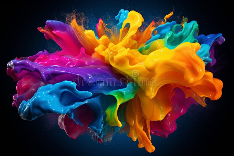 Illustration of a Beatiful Abstrack Color Explosion Background ...