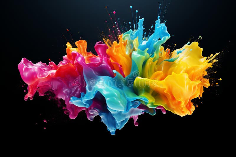 Illustration of a Beatiful Abstrack Color Explosion Background ...