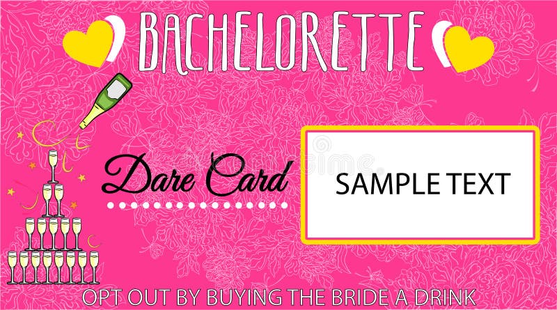 The bachelorette card stock vector. Illustration of holiday - 118076651