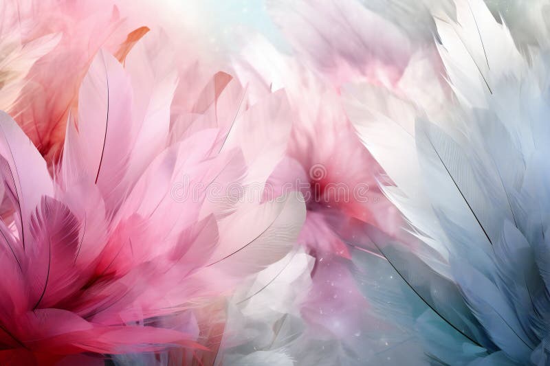 Illustration a Feather Like Illuminated Color, Abstract, Colors Stock ...
