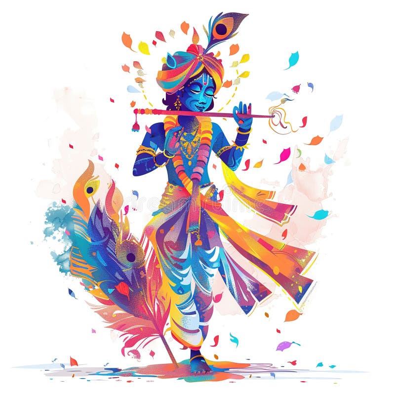Lord Krishna Beautiful Wallpaper Stock Illustrations – 345 Lord Krishna ...