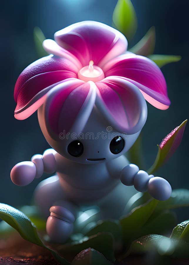 Illustration of a Beautiful Flower Monster Stock Illustration ...