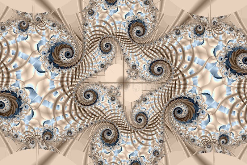 Illustration: the Beautiful Fractal Patterns of Lines of Differe Stock ...