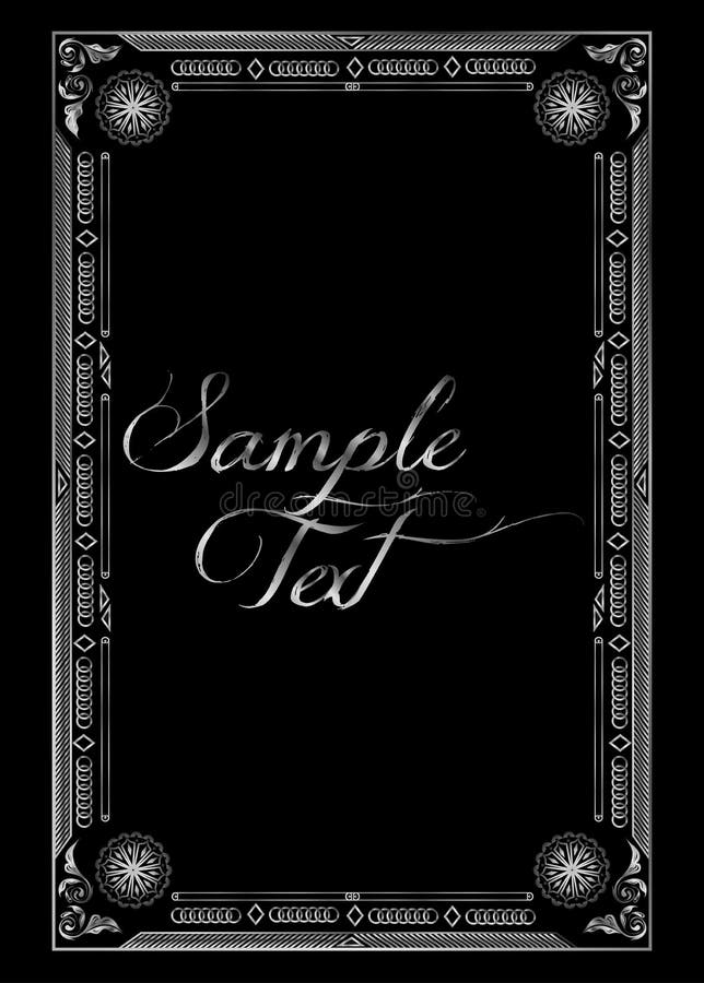 The silver frame stock vector. Illustration of wedding - 109761954