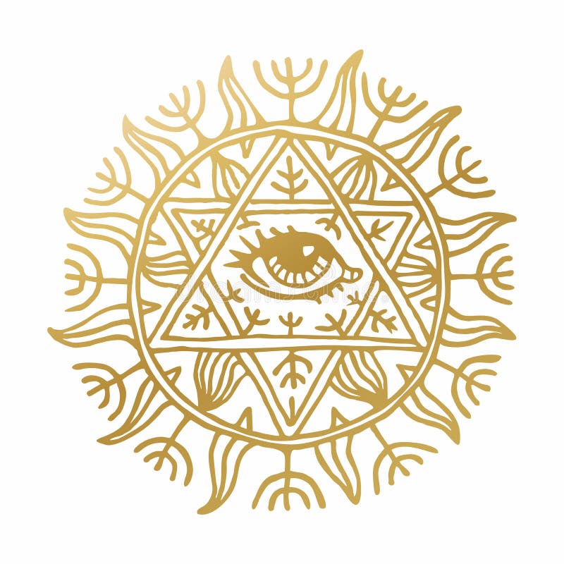 Illustration with Beautiful Hand Drawn Sun Symbol Stock Vector ...