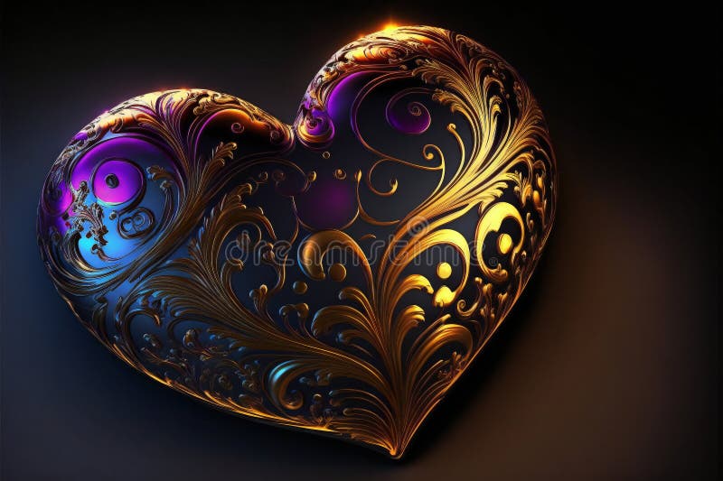 Beautiful Heart, Abstract Background, Abstract, Love Stock Illustration ...