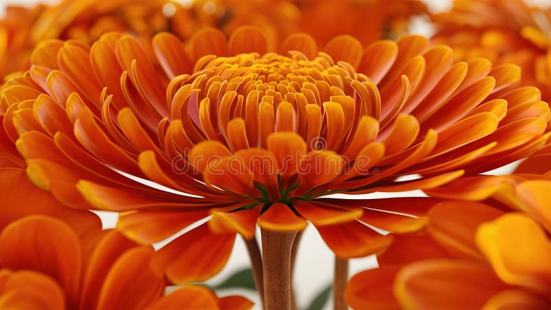 Illustration of a Beautiful Marigold Flower on a Solid Background ...