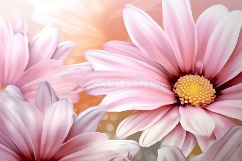Beautiful Pink Chrysanthemum Flower on a Light Background Stock ...