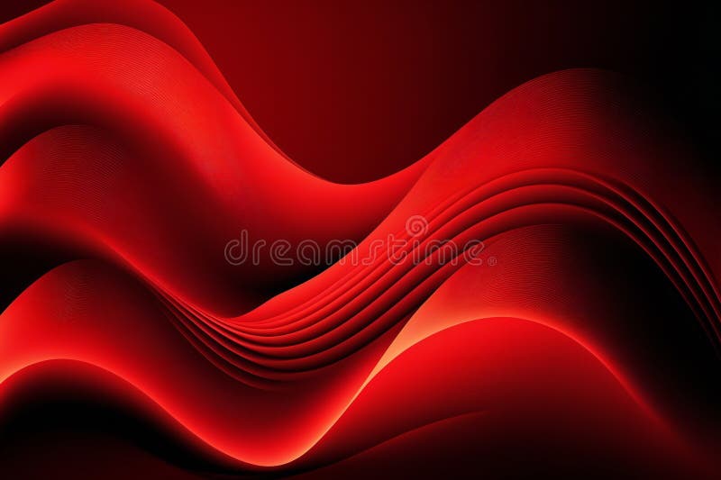 Beautiful Red Wavy Curve Flow Motion, Abstract, Backgrounds Stock ...