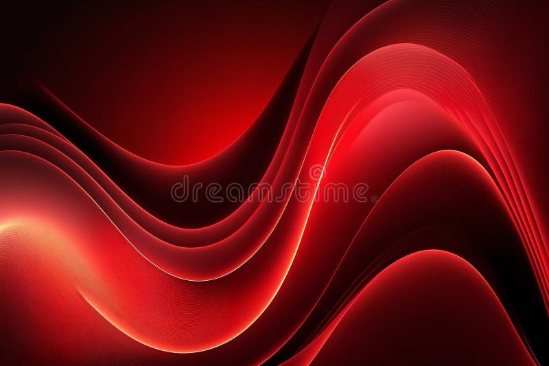 Beautiful Red Wavy Curve Flow Motion, Abstract, Backgrounds Stock ...